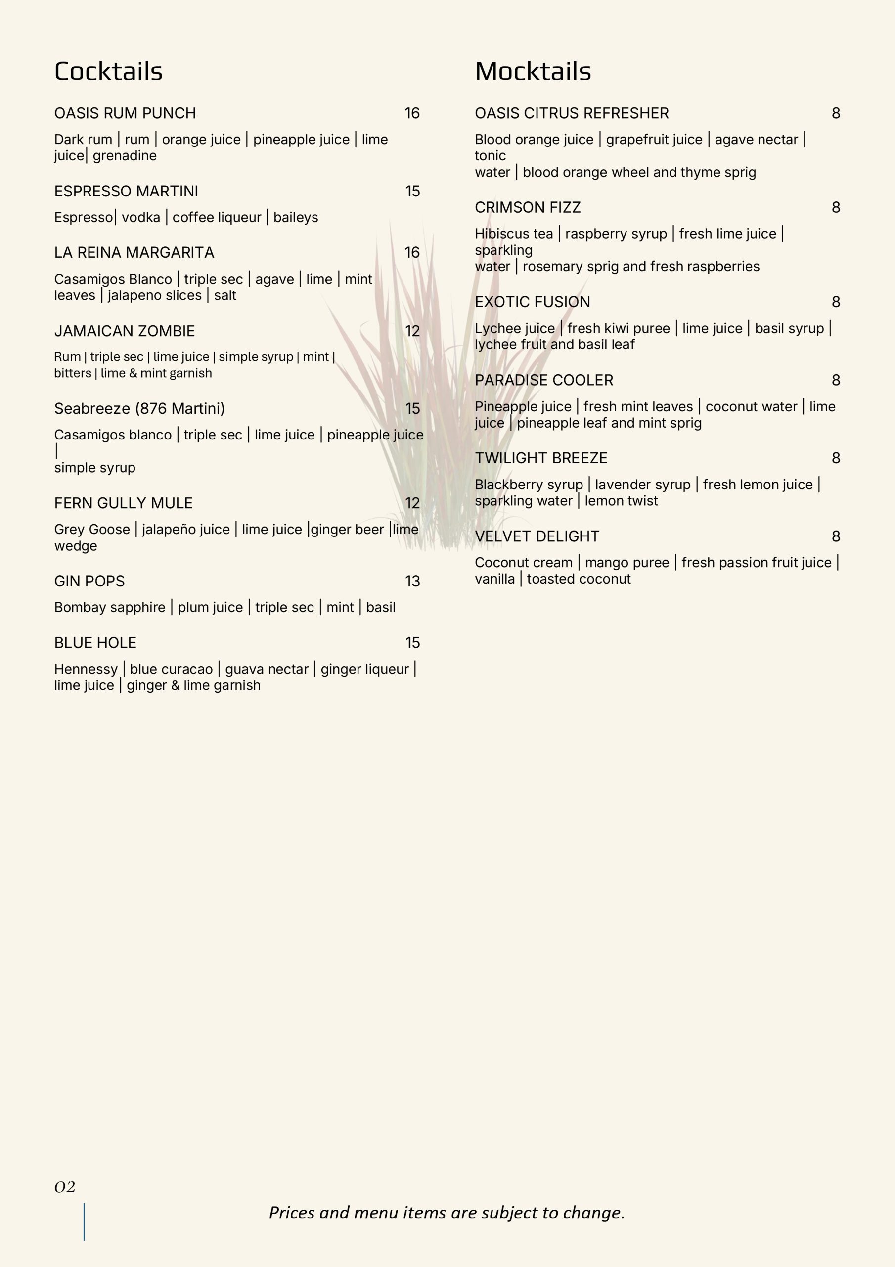 Menu – setaoasisdc